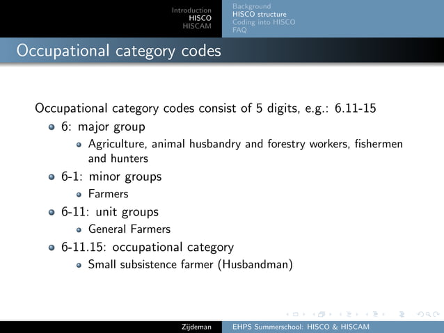 Historical occupational classification and occupational stratification ...