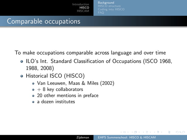 Historical occupational classification and occupational stratification ...