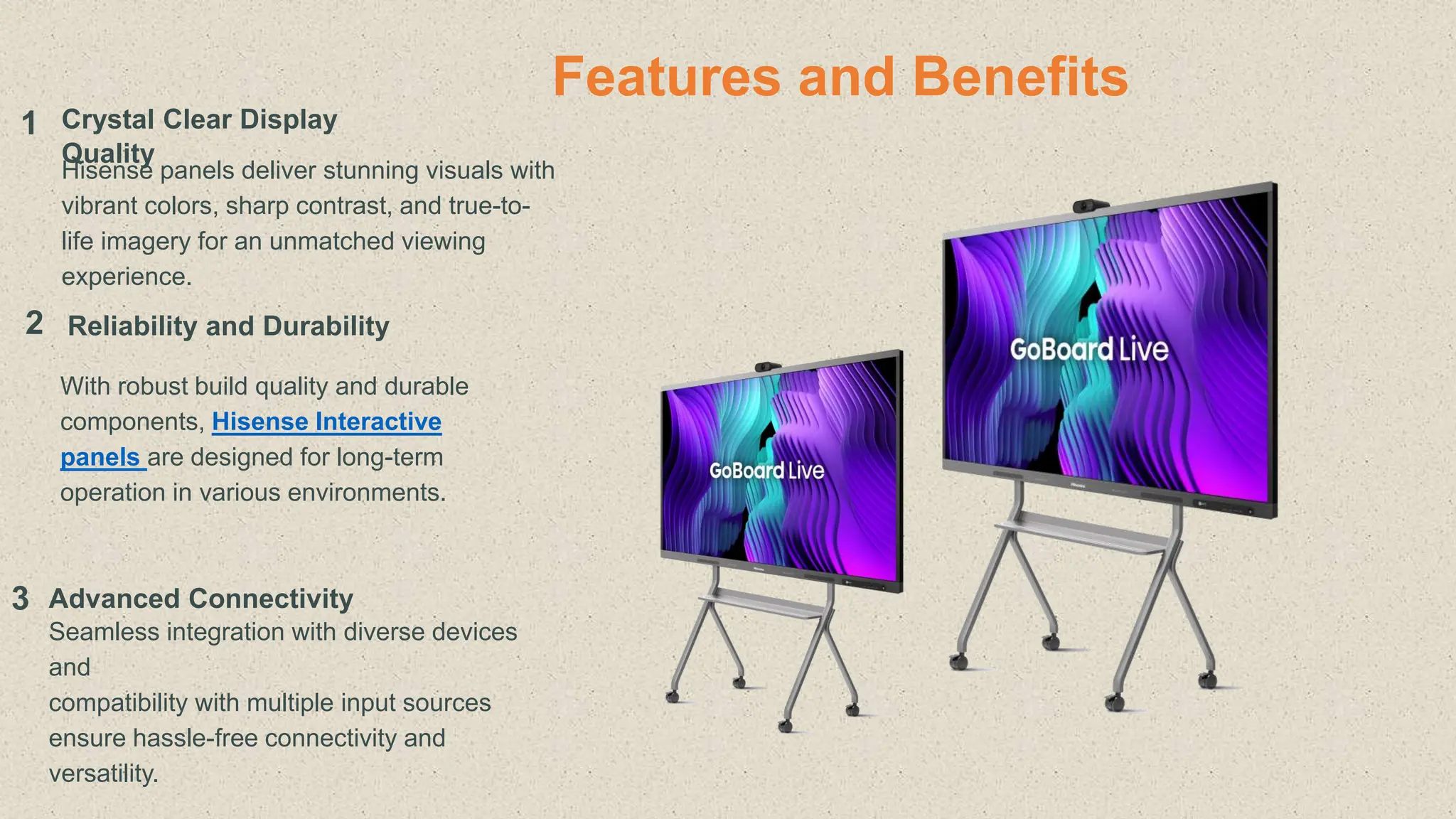 Hisense Commercial Display | corporate panel | Noida | PPTX
