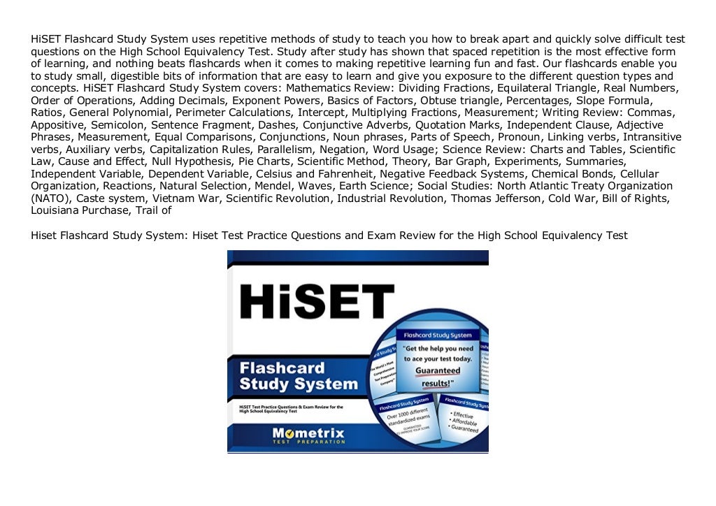 Hiset Flashcard Study System Hiset Test Practice Questions And Exam Hiset Flashcard Study System Hiset Test Practice Questions And Exam