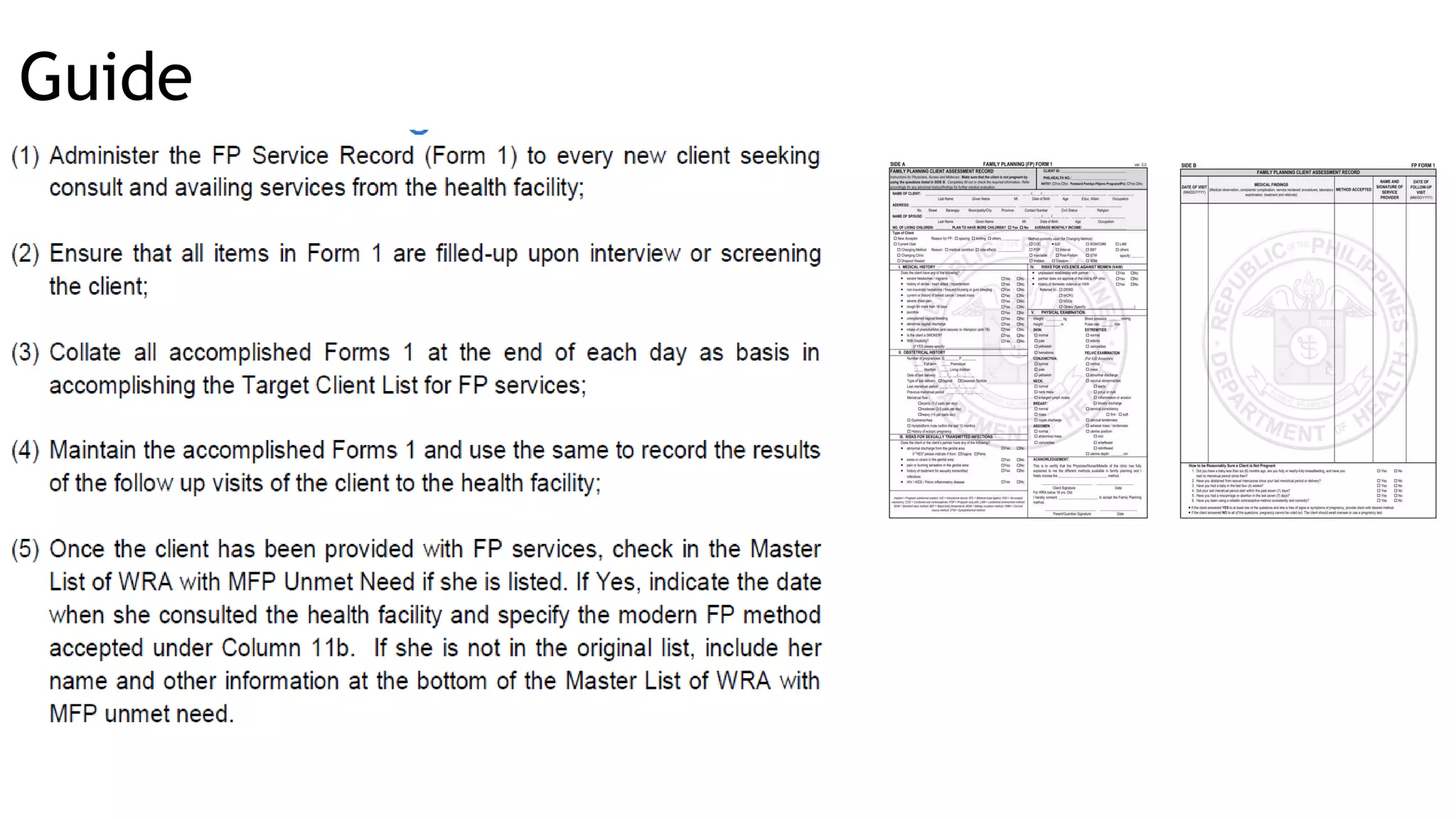 HIS, FHSIS process & forms, DQC process and Tools - Copy.pptx