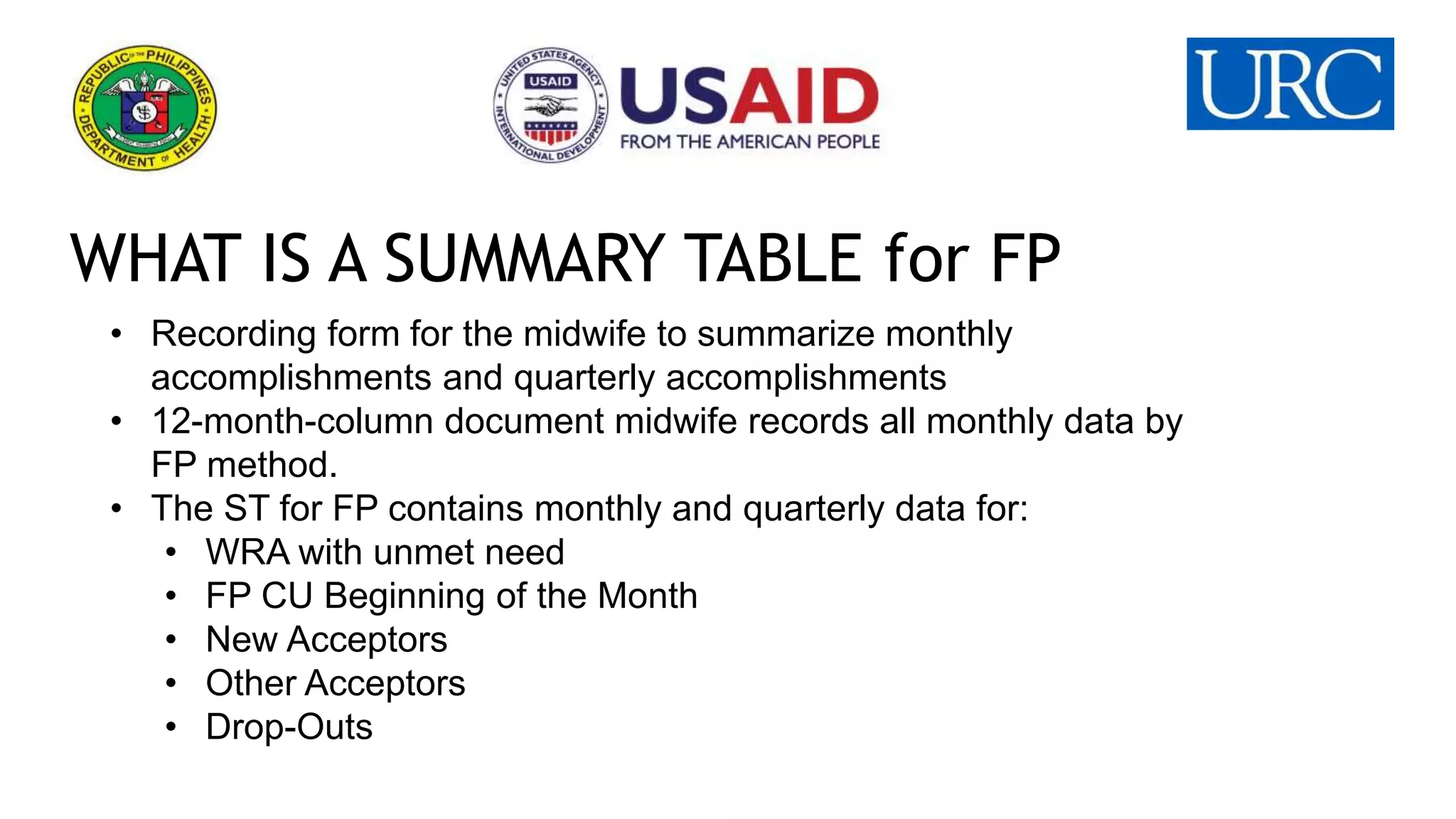 HIS, FHSIS process & forms, DQC process and Tools - Copy.pptx