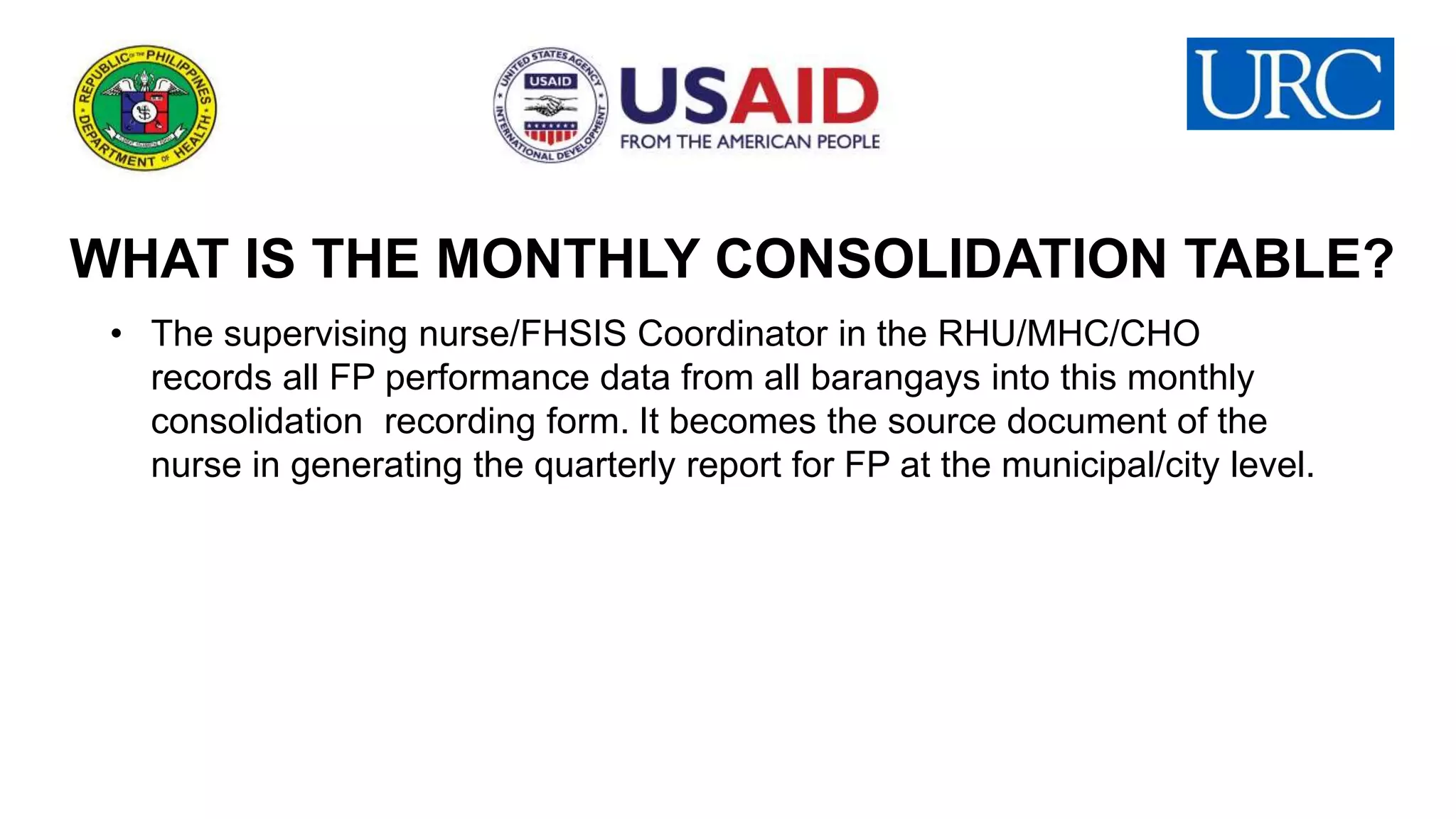HIS, FHSIS process & forms, DQC process and Tools - Copy.pptx