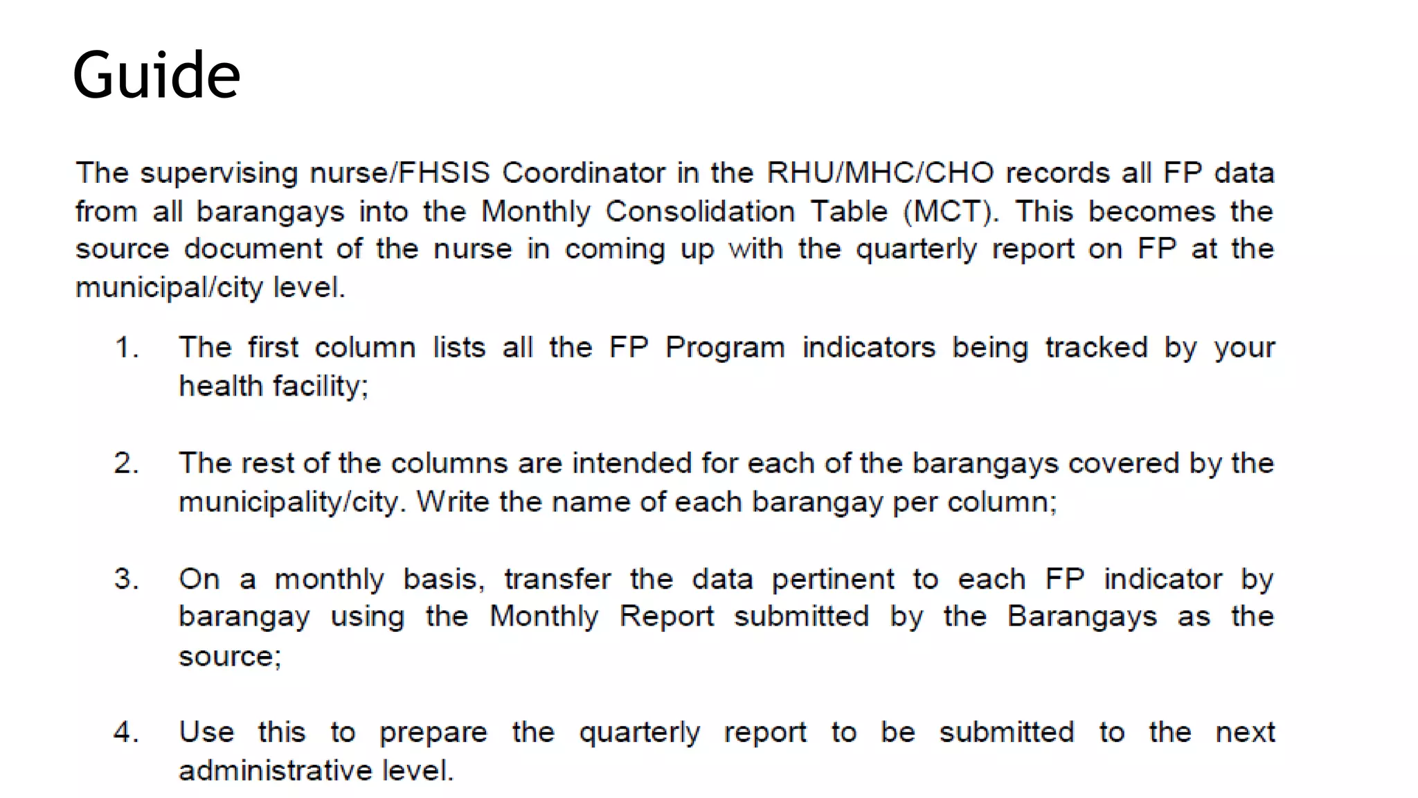 HIS, FHSIS process & forms, DQC process and Tools - Copy.pptx