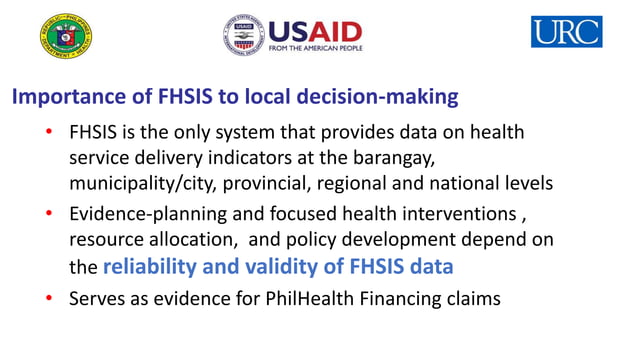 HIS, FHSIS process & forms, DQC process and Tools - Copy.pptx ...
