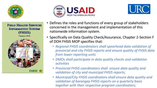 HIS, FHSIS process & forms, DQC process and Tools - Copy.pptx | Pregnancy | Reproductive Health