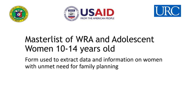 HIS, FHSIS process & forms, DQC process and Tools - Copy.pptx ...