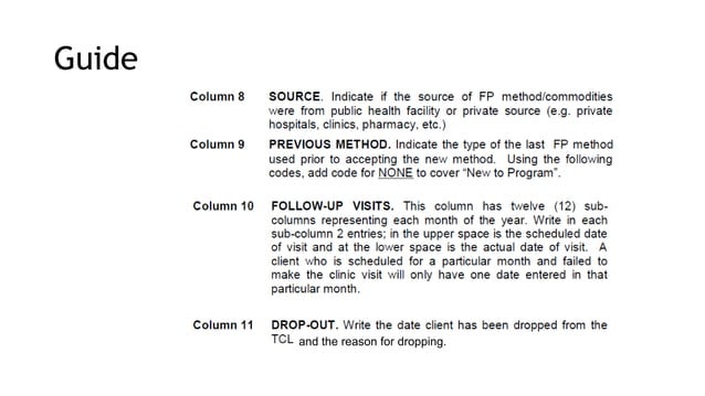 HIS, FHSIS process & forms, DQC process and Tools - Copy.pptx ...