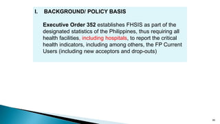 HIS, FHSIS process & forms, DQC process and Tools - Copy.pptx