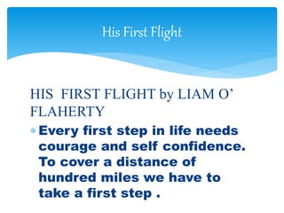 His first flight | PPTX
