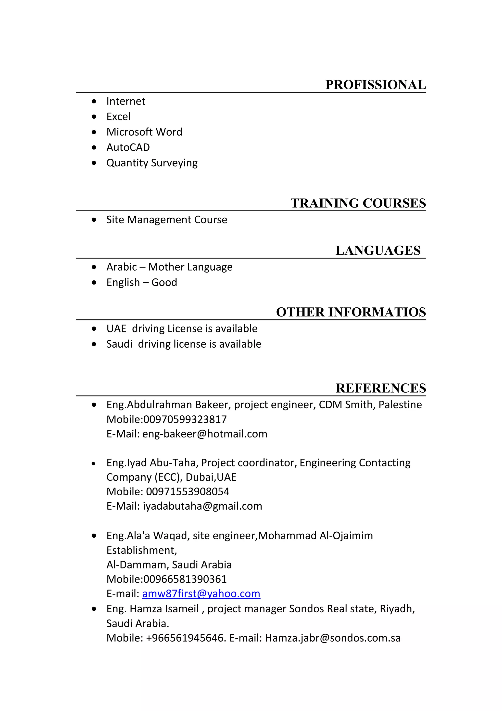 CV | DOC | Email | Internet