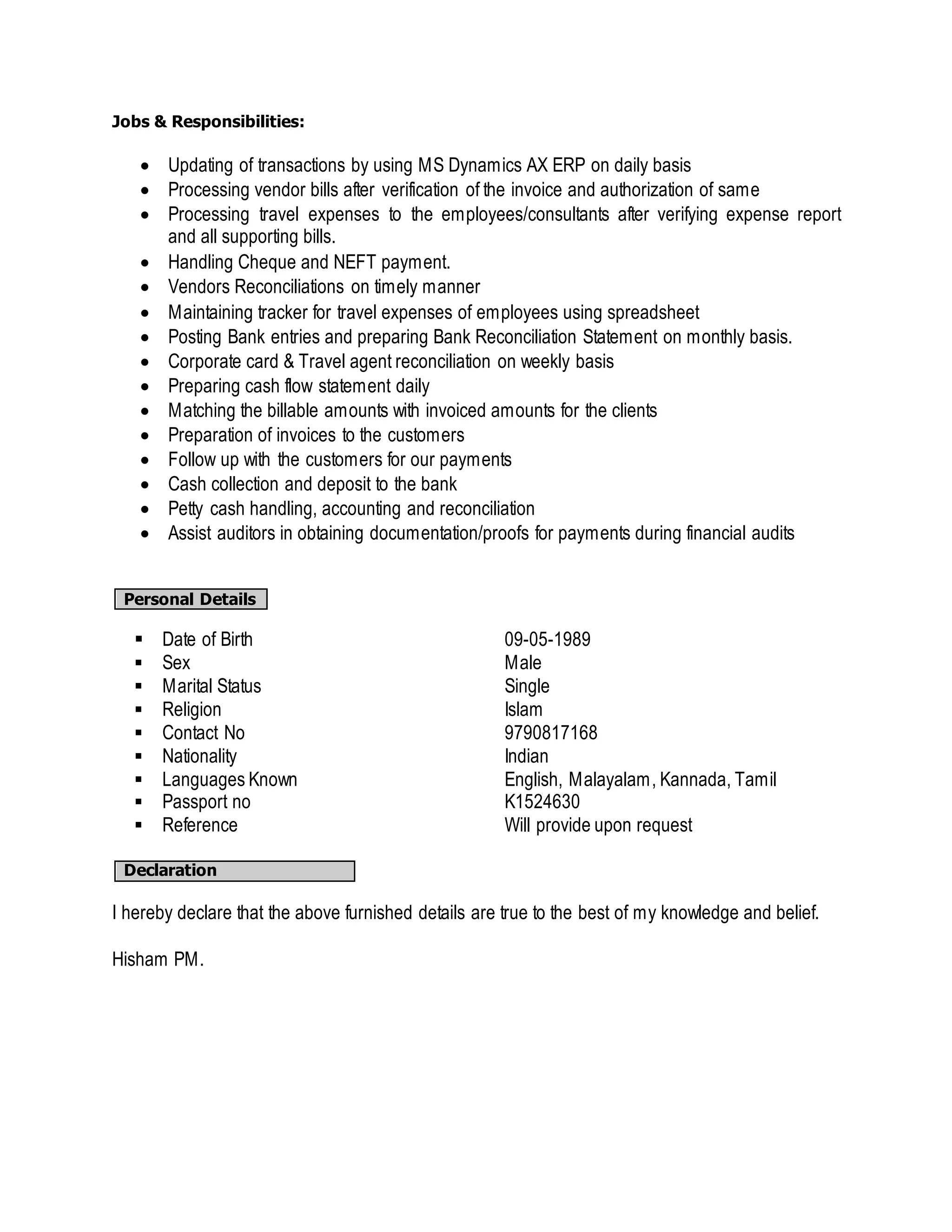 Hisham cv (1) | DOCX