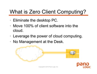 Hisham Dalle - Zero client computing - taking the desktop into the cloud | PPT