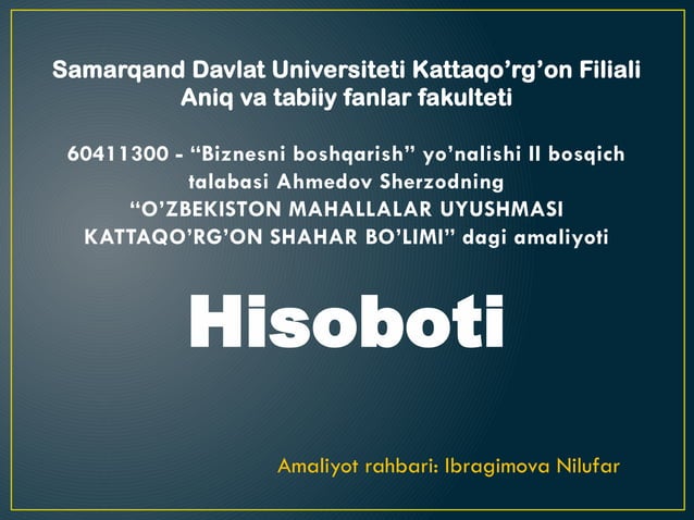 HIsobot 2024amaliyoto'tashhaqidaaaa.pptx