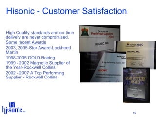 Hisonic Company Capabilities | PPT