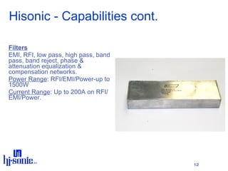 Hisonic Company Capabilities | PPT