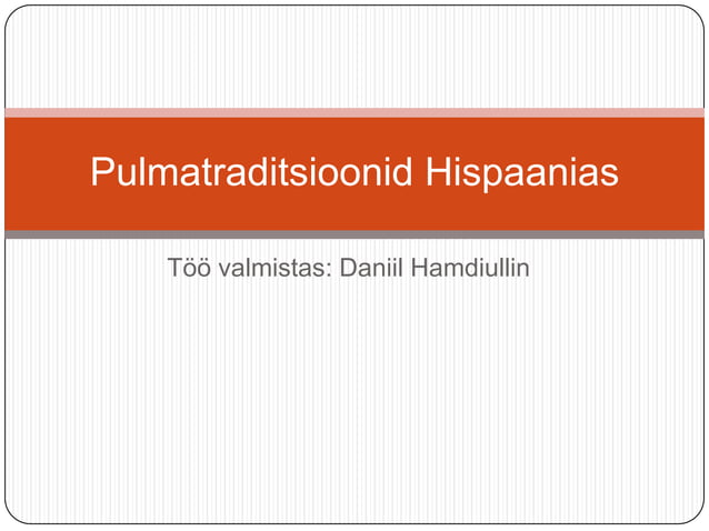 Hispaania pulmad | PPT
