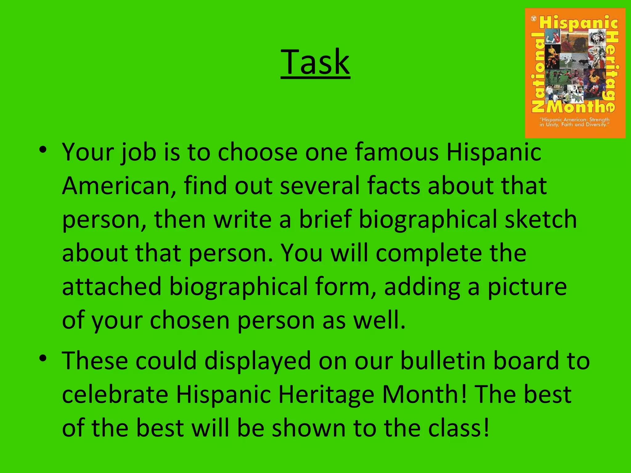 Hispanic Heritage Webquest | PPT