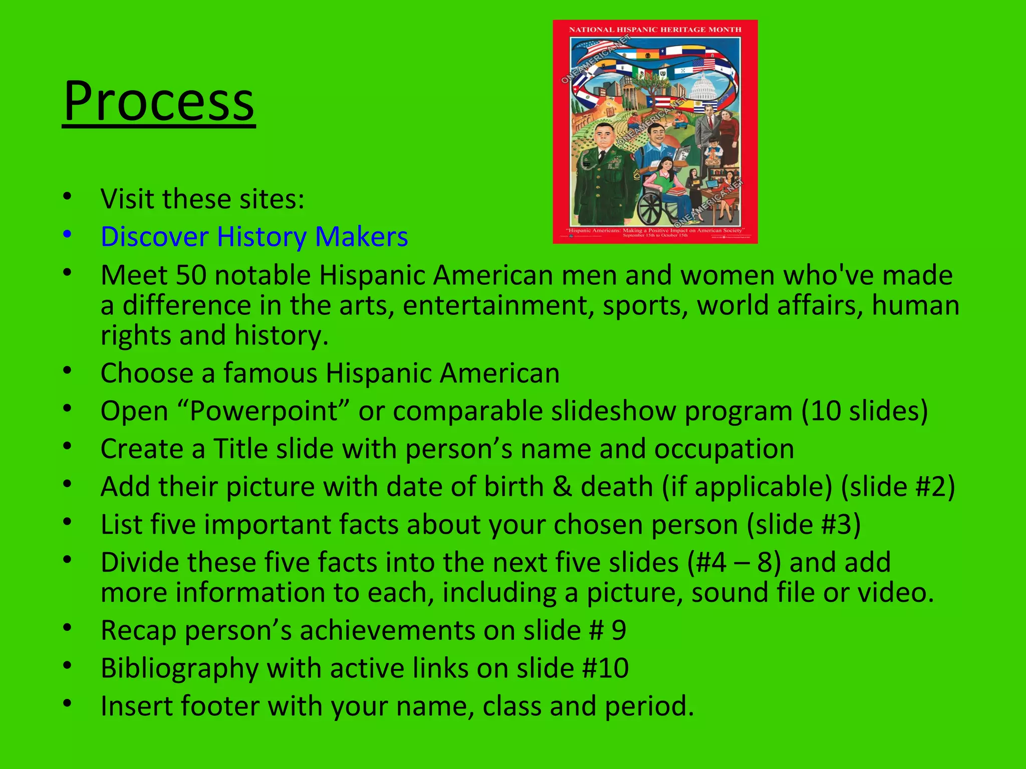 Hispanic Heritage Webquest | PPT