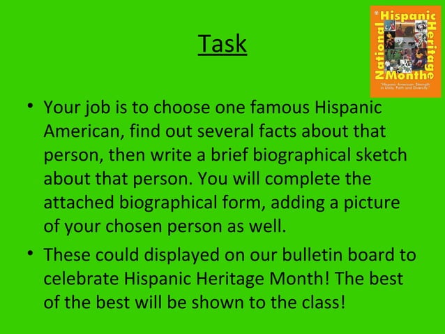 Hispanic Heritage Webquest | PPT | Education