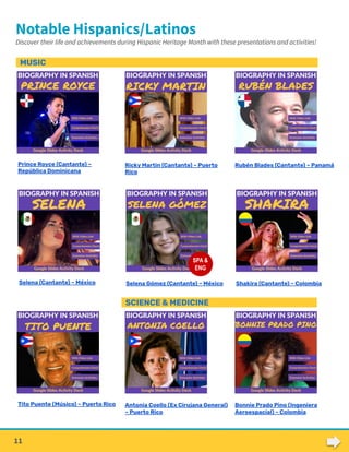 Hispanic Heritage Month Spanish Class Activities: Class Guide for ...