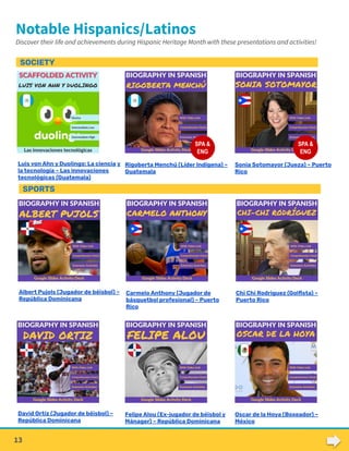 Hispanic Heritage Month Spanish Class Activities: Class Guide for ...