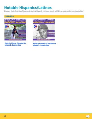 Hispanic Heritage Month Spanish Class Activities: Class Guide for ...