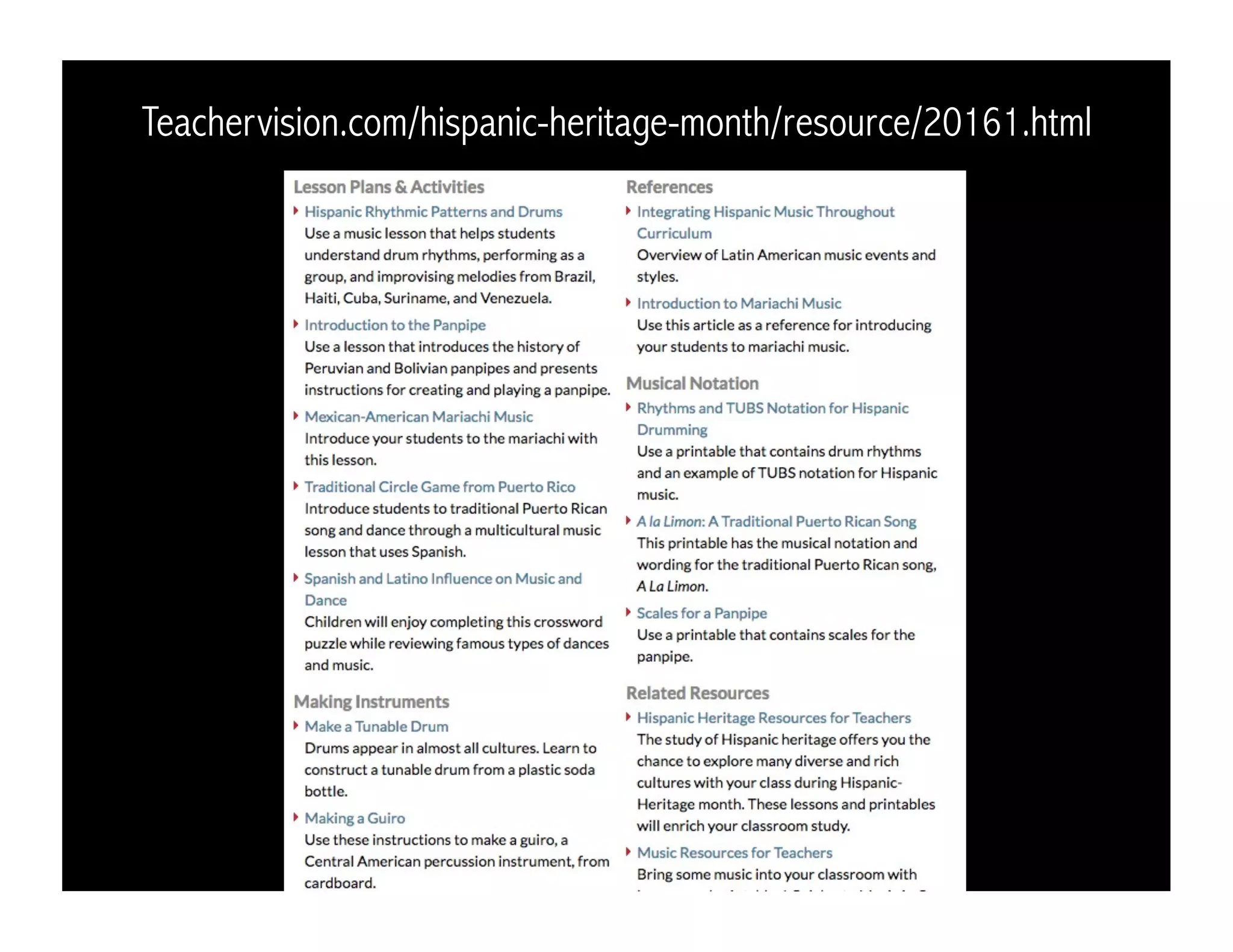 Hispanic Heritage Month: Resources and Lesson Plans | PPT