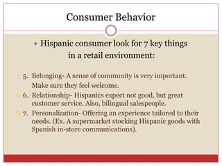 Consumer Behav-Hispanic Subculture | PPTX