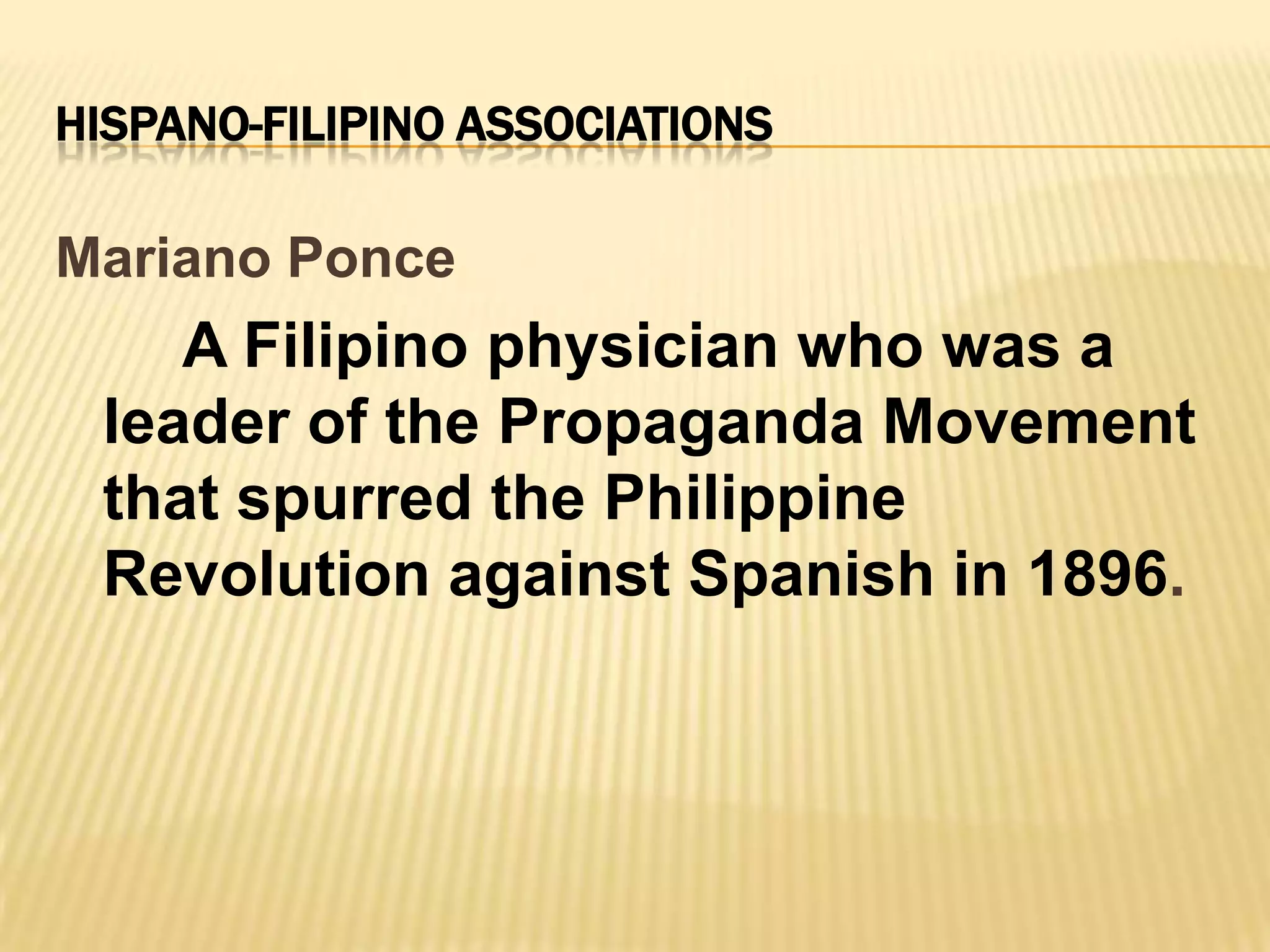 Hispano filipino associations | PPTX