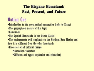 GEO4190_HispanoHomeland_001 | PPT | Geography | Science