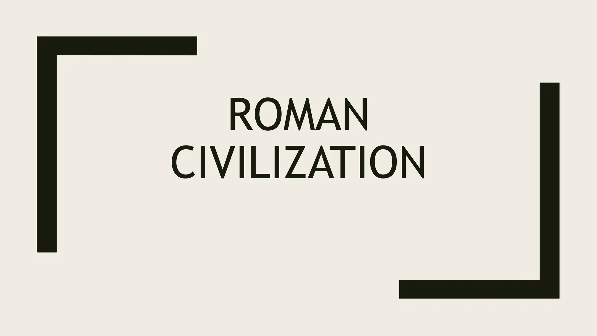 Roman Civilization | PPTX