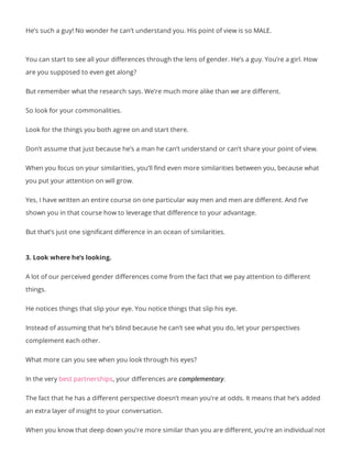 3 Rules for Understanding Men | PDF