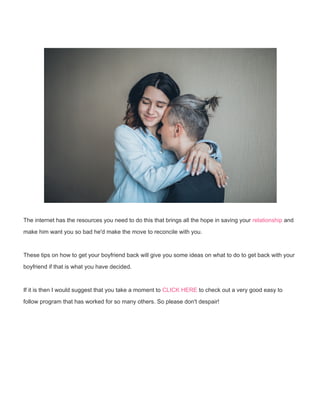 How to Get Your Boyfriend Back When It Seems Hopeless | PDF | Divorce ...