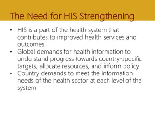 MEASURE Evaluation’s Health Information System Strengthening Model | PPTX