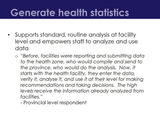 Health Information System Strengthening to Promote Data Use: Lessons Learned from the Democratic ...