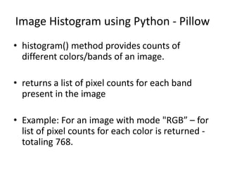 Histogram of Image Colors | PPTX | Computing | Technology & Computing