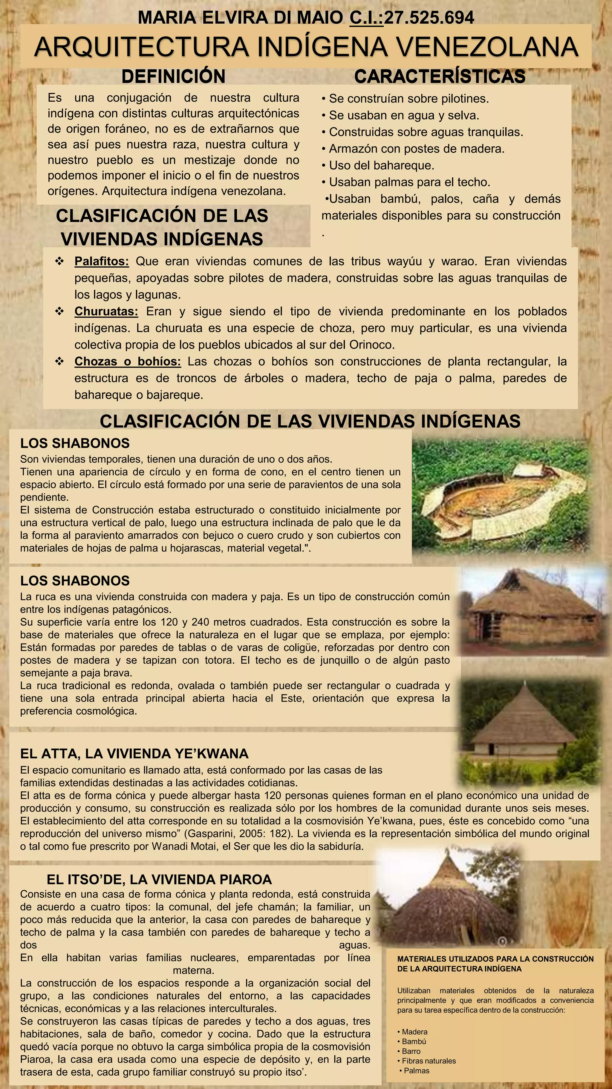 ARQUITECTURA INDÍGENA VENEZOLANA | PPTX