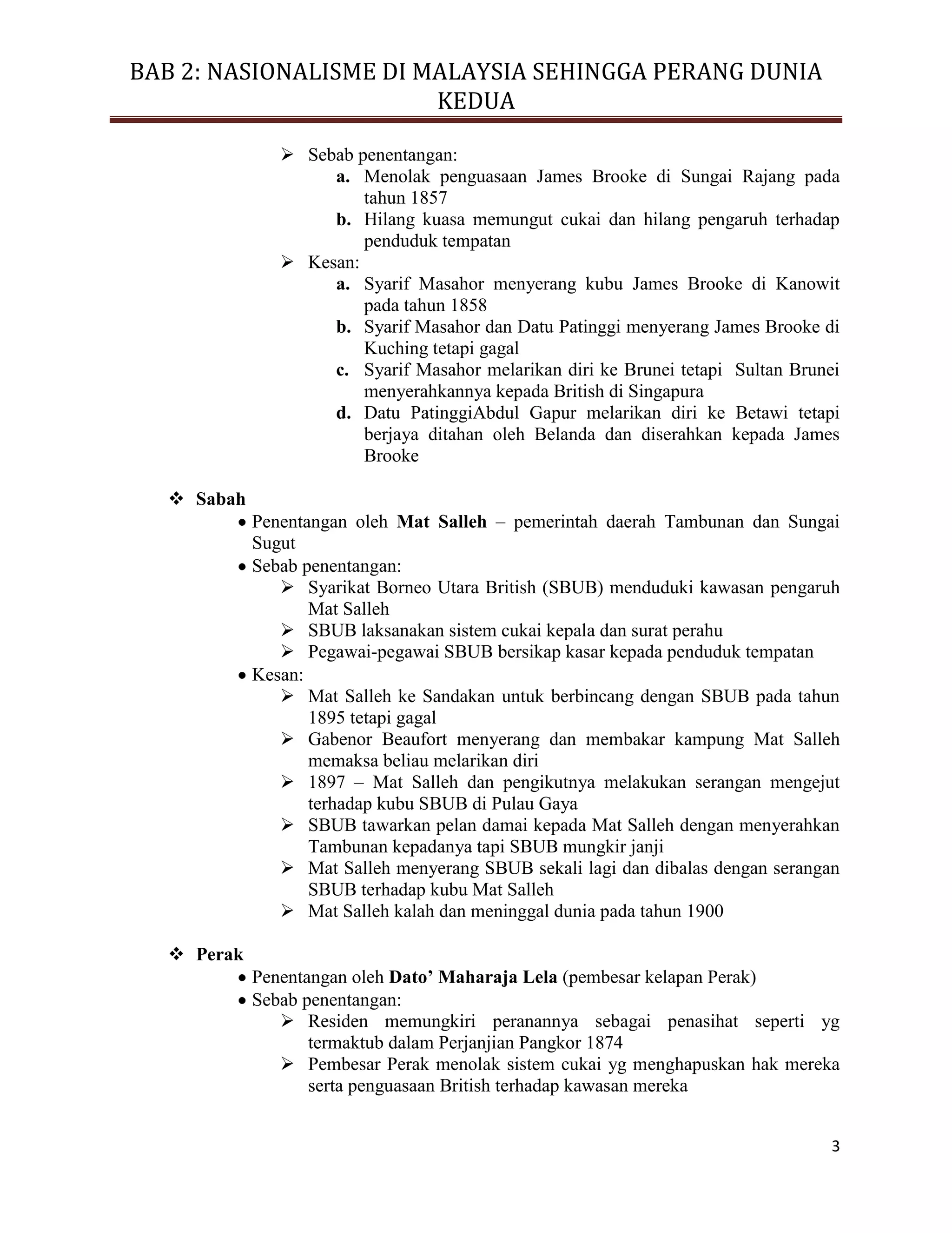 Hist note form 5 chap 2 | PDF
