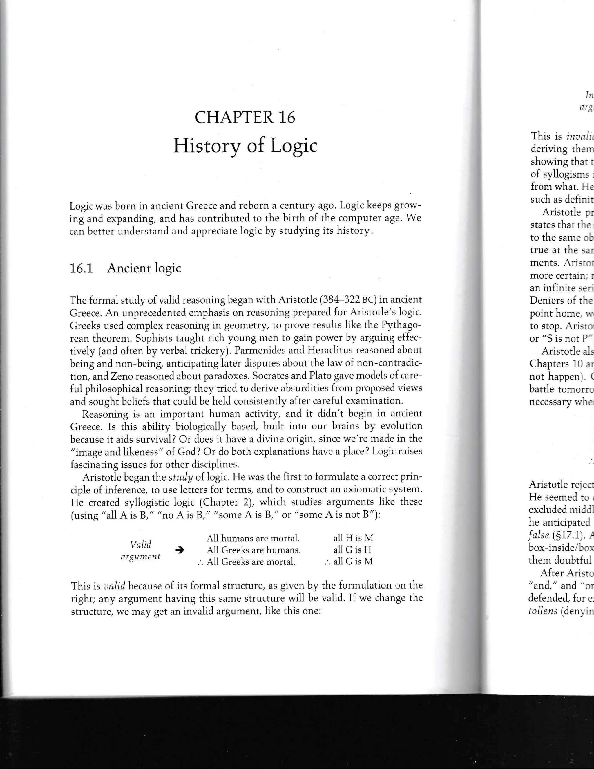 hist-logic.pdf History of logic chapter 16 Aristotle the father of ...