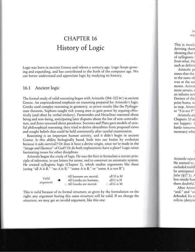 hist-logic.pdf History of logic chapter 16 Aristotle the father of ...