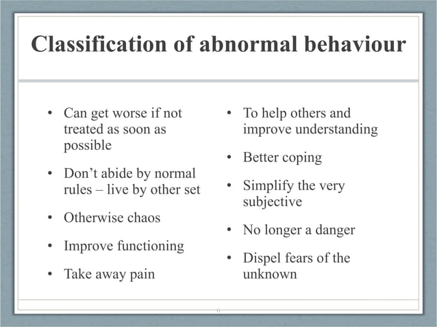 Defining Abnormality