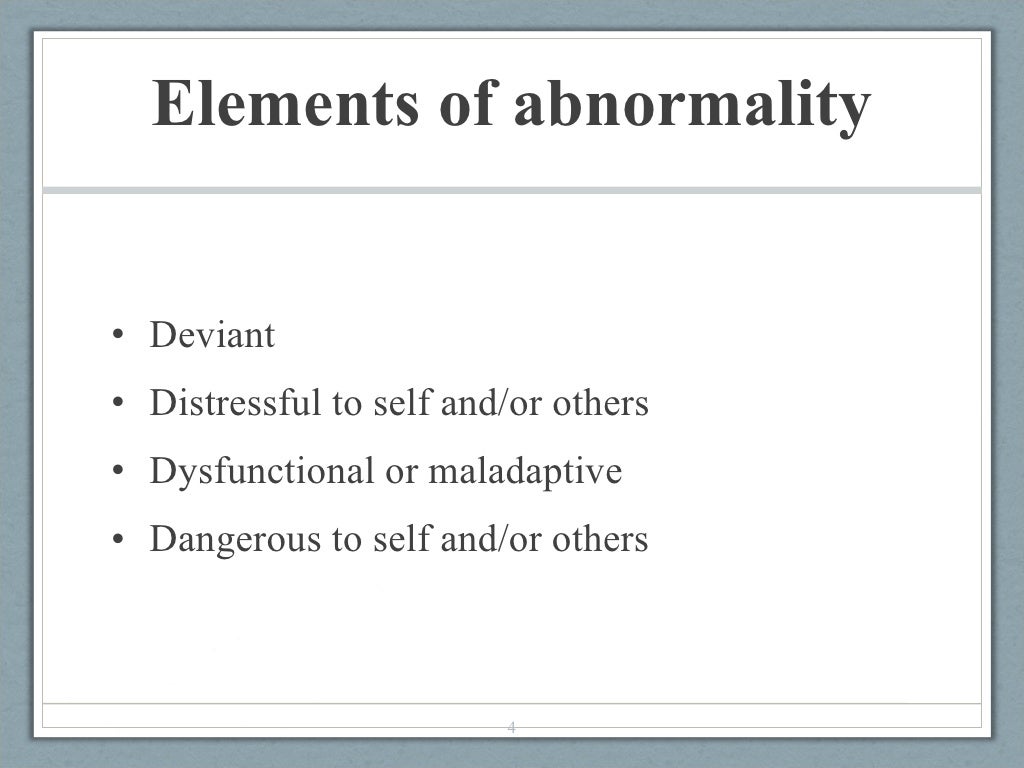 Defining Abnormality