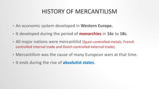Mercantilism and piracy and relation between them | PPTX