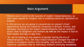Hist 1112 gender and the industrial revolution august 29, 2017 | PPTX