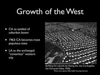 Suburban Growth In 1950