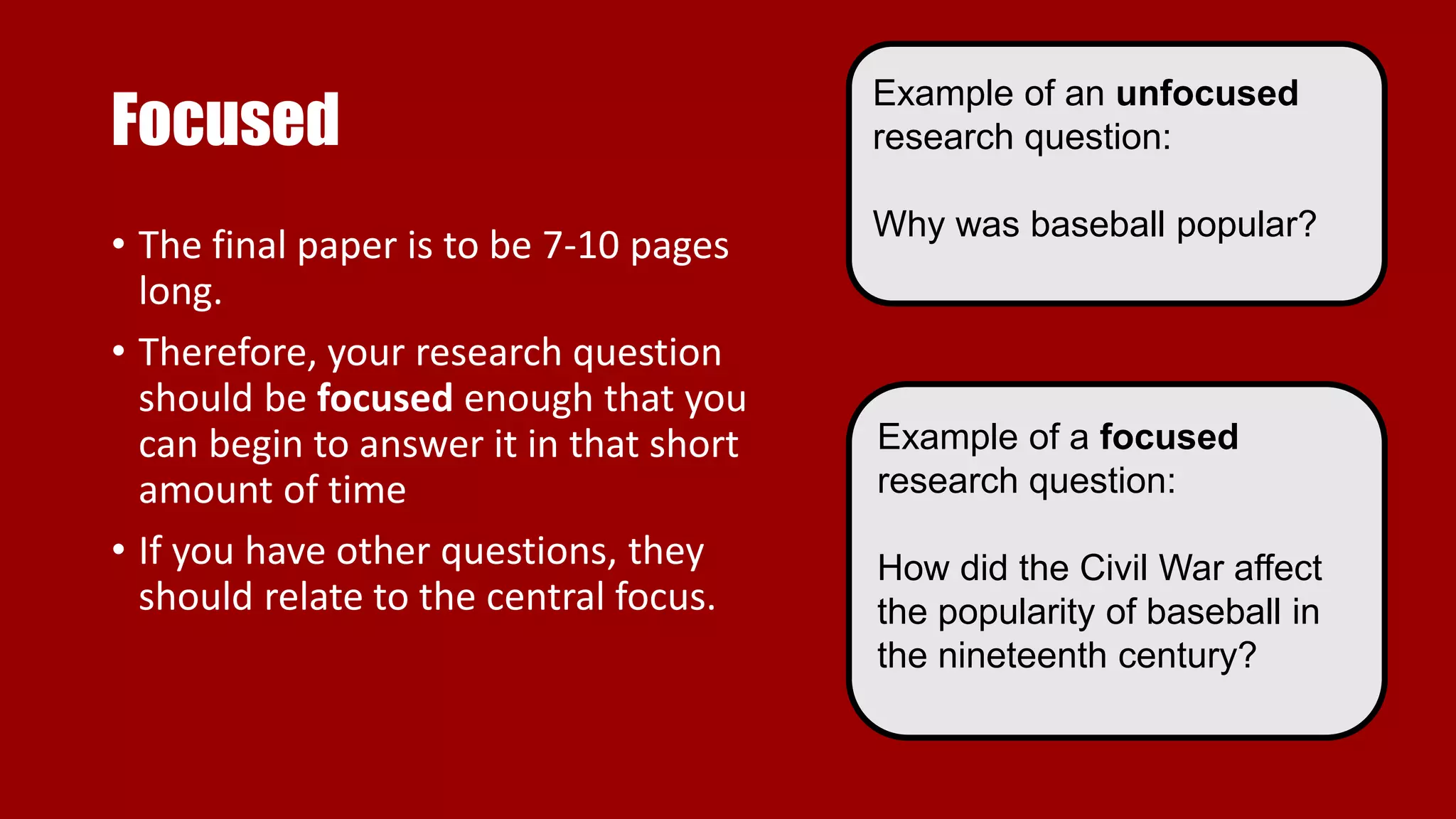 Trust the Process: The Research Question | PPTX