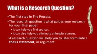 Trust the Process: The Research Question | PPTX