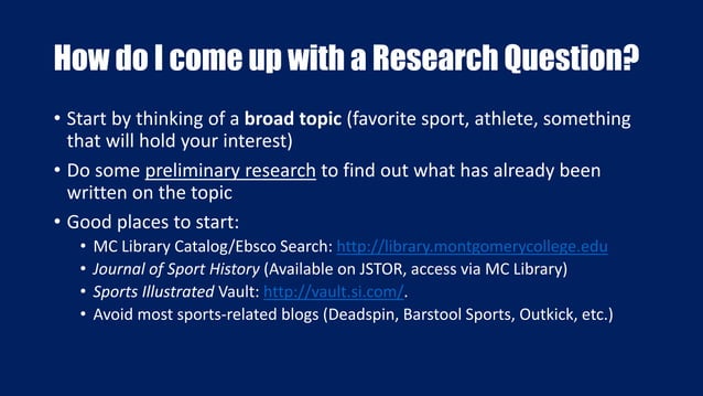 Trust the Process: The Research Question | PPTX | Internet for ...
