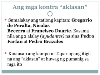 Hist1 v1 3r - nativist uprising(tapar) | PPT